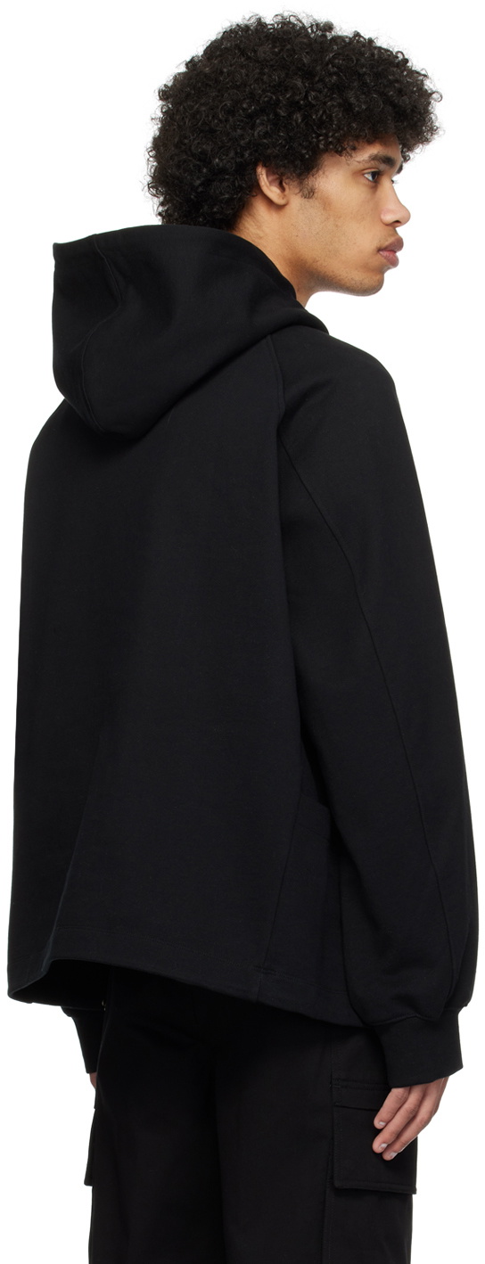 Solid Homme Black Expansion Panel Hoodie Solid Homme