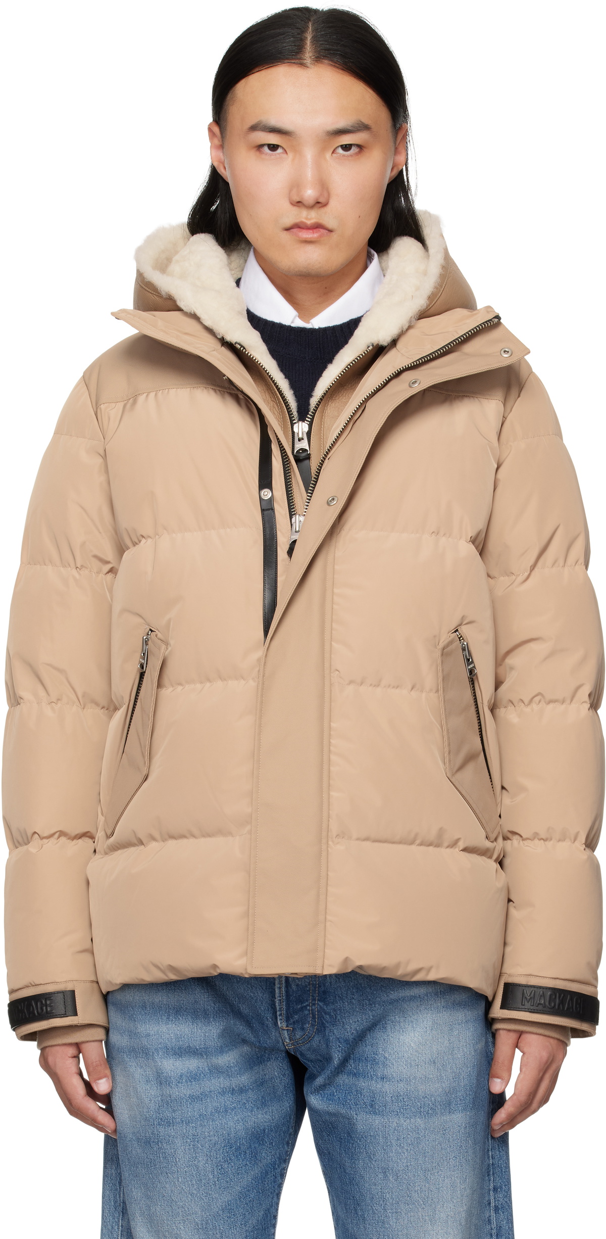 MACKAGE Tan Riley Classic Down Jacket Mackage