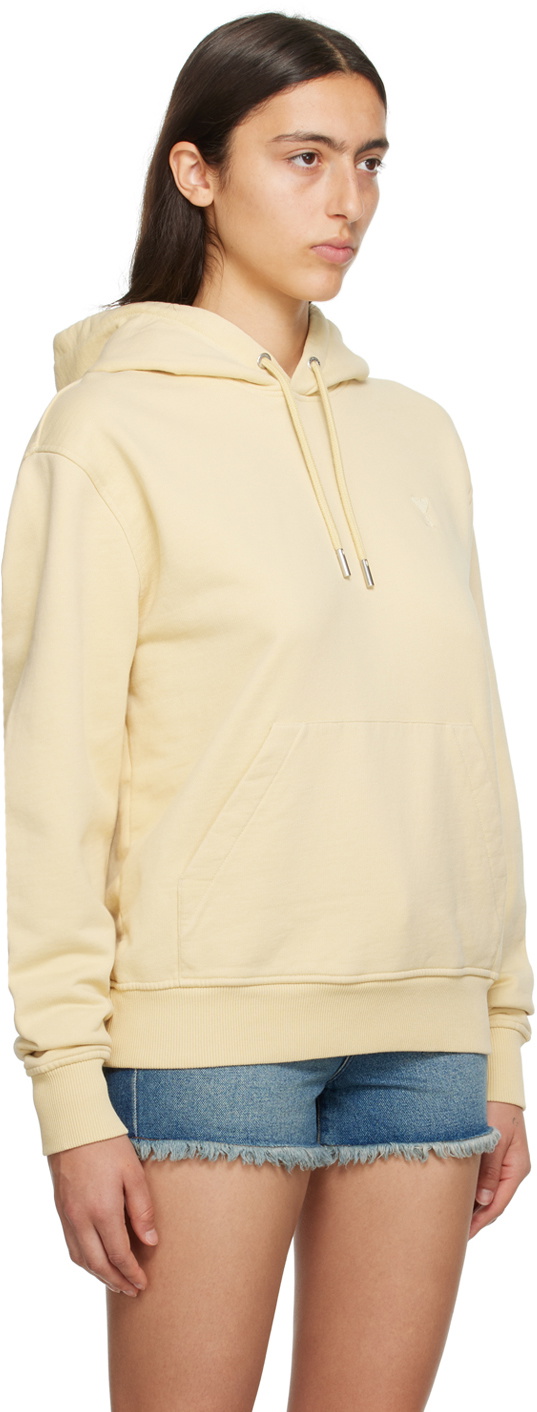 AMI Paris Yellow Ami de Cœur Hoodie AMI