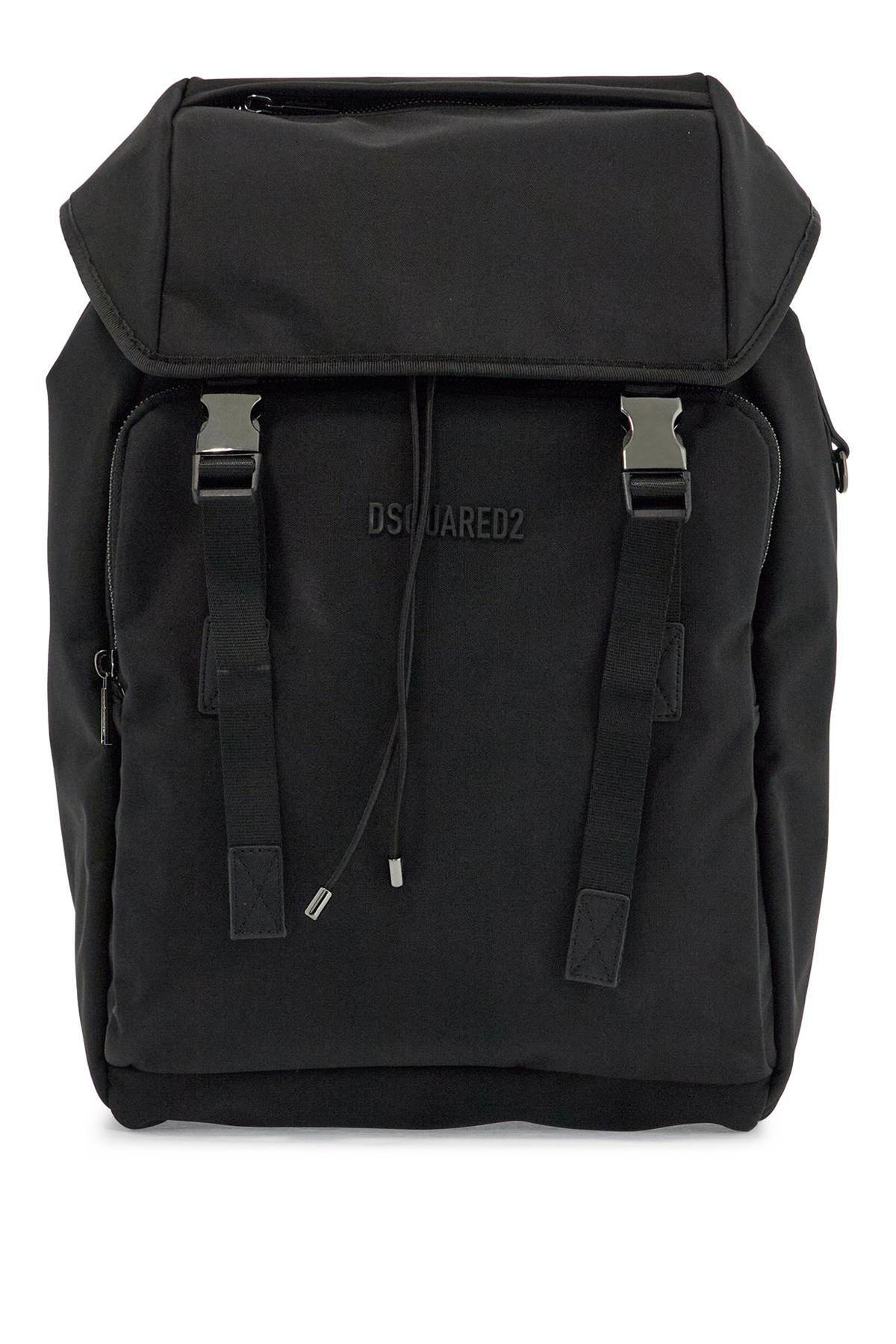 DSQUARED2 black nylon laptop backpack Black Dsquared2