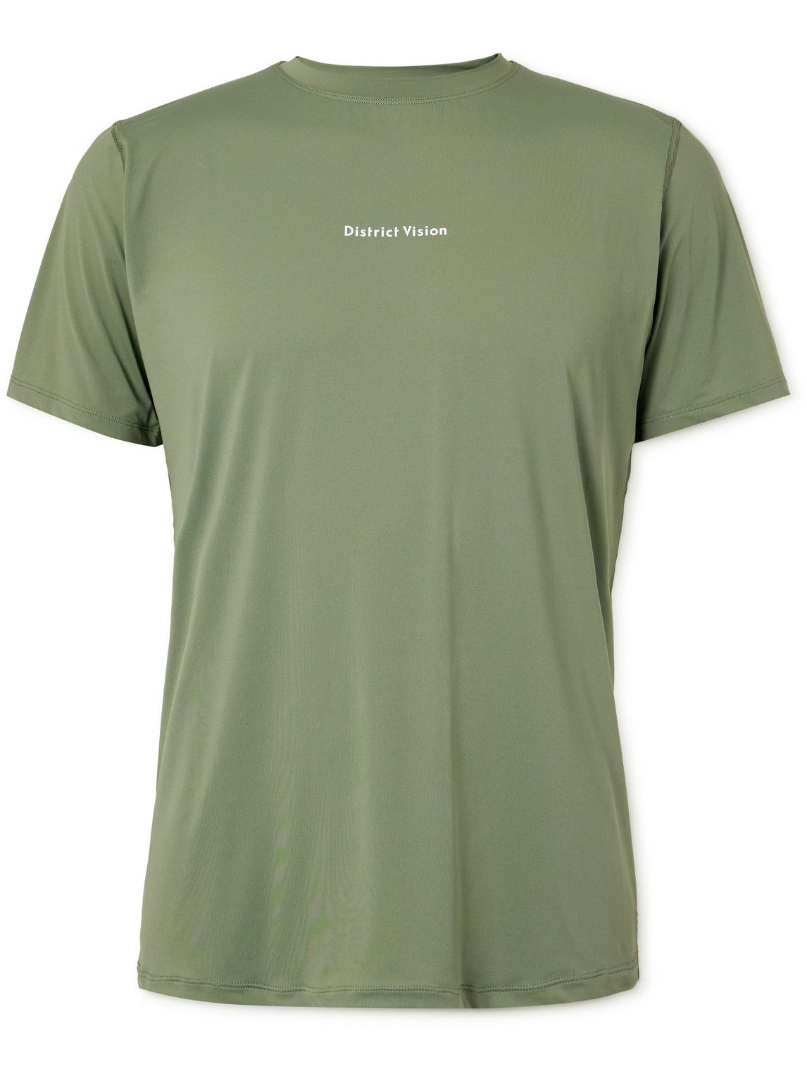 DISTRICT VISION - Aloe Logo-Print Perforated Stretch-Jersey T-Shirt ...