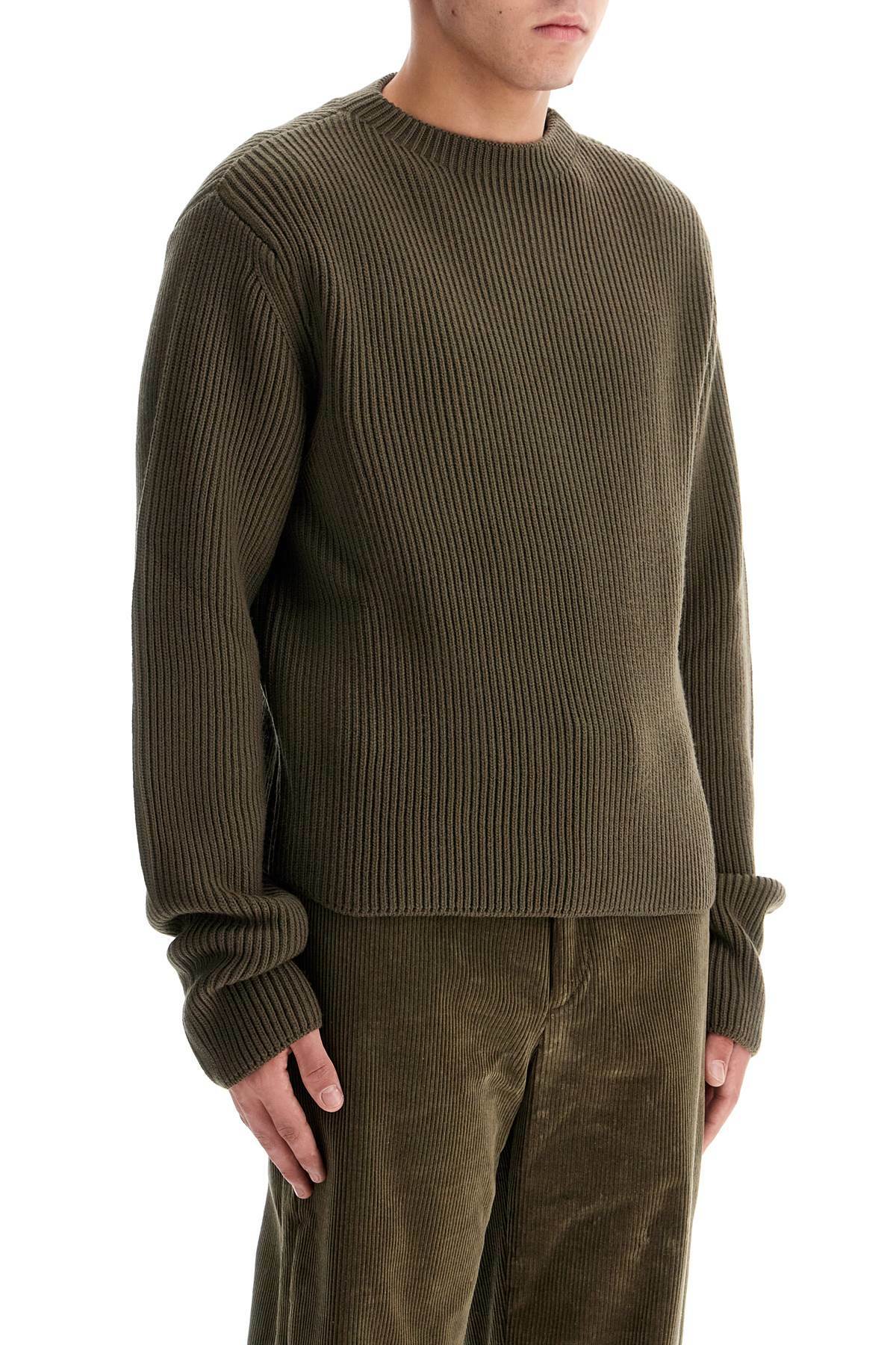 RIER ribbed wool pullover sweater Khaki Rier