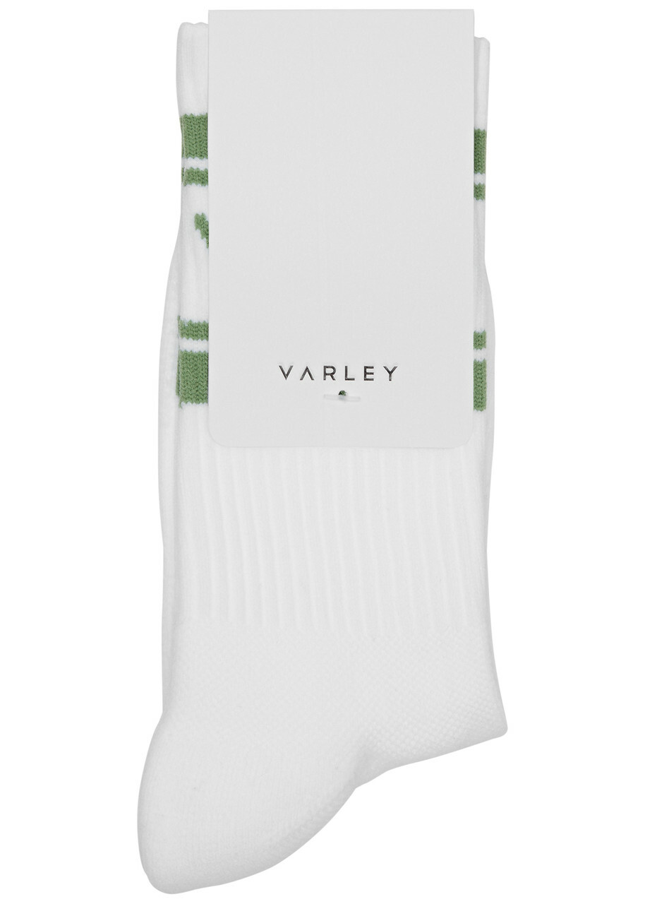 Varley Astley Logo-intarsia Jersey Socks White Varley