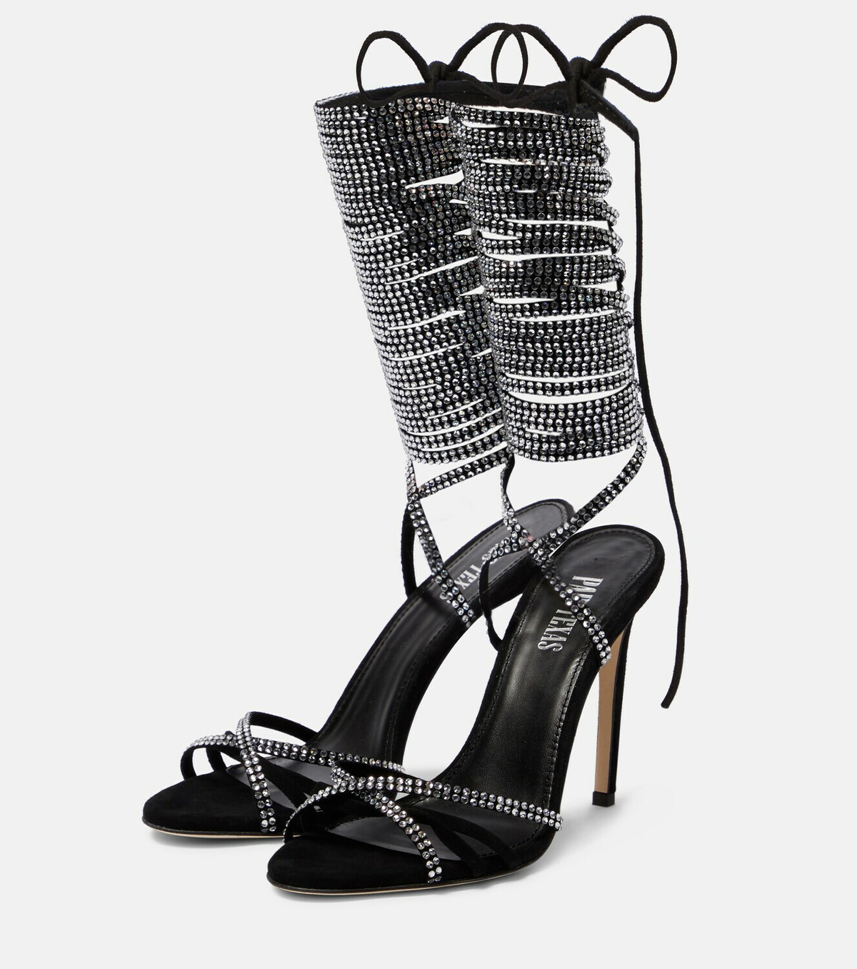 Paris Texas - Tatiana embellished suede platform sandals Paris Texas