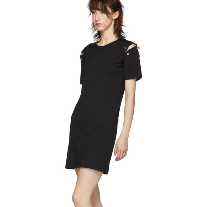 Versus Black Safety Pin T-Shirt Dress Versus