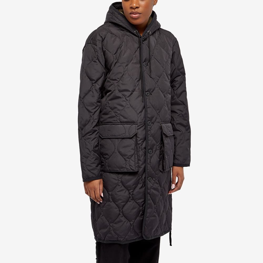 Taion Women's Hood Down Coat in Black Taion Extra