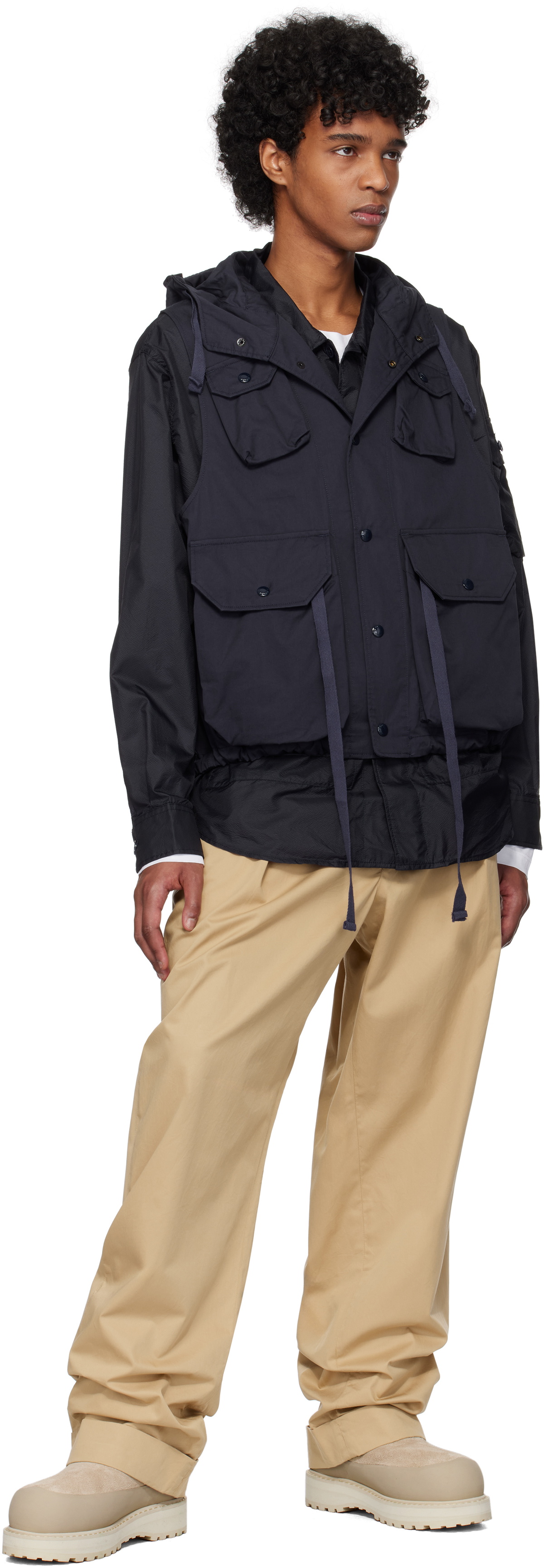 Engineered Garments Navy Field Vest Engineered Garments