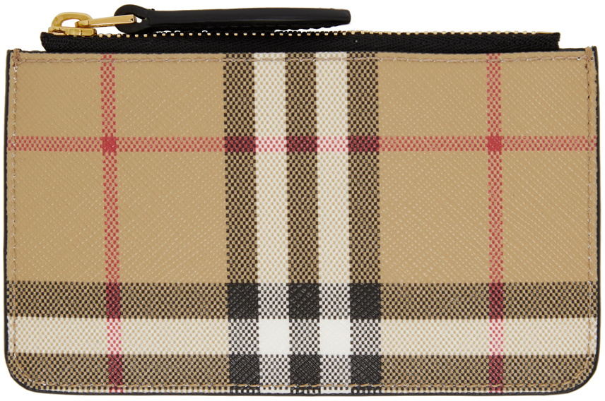 Burberry Beige Vintage Check Coin Pouch Burberry