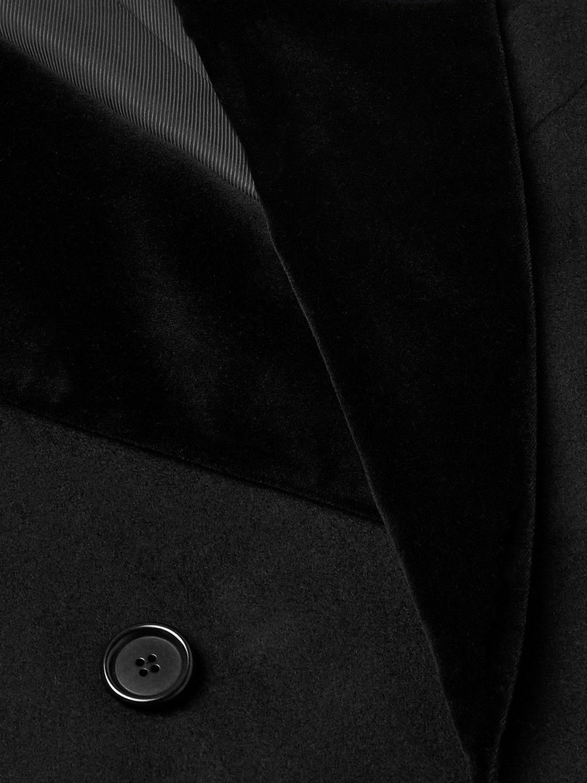 De Petrillo - Double-Breasted Wool and Cashmere-Blend Coat - Black De ...