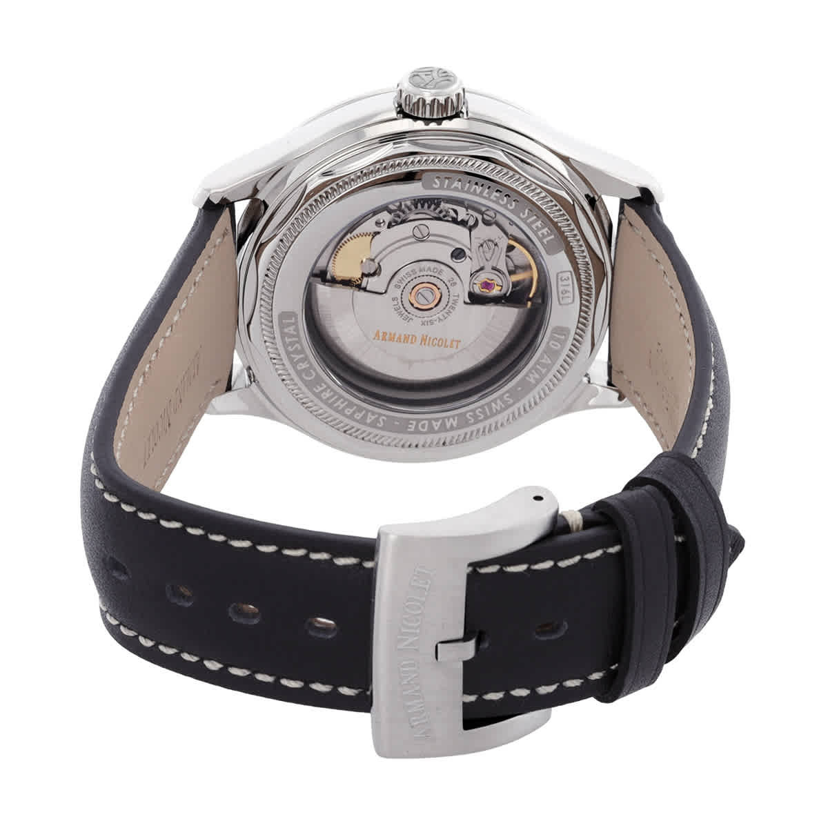 Armand Nicolet Automatic Black Dial Mens Watch A840AAA-NR-P140NR2 ...
