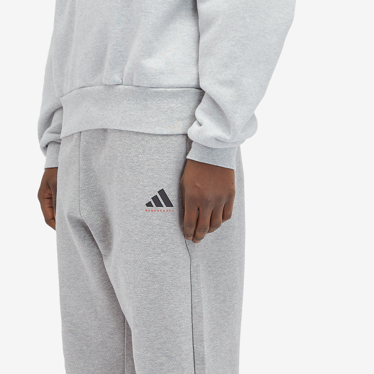 Adidas Men's Basketball Track Pant in Medium Grey Heather adidas