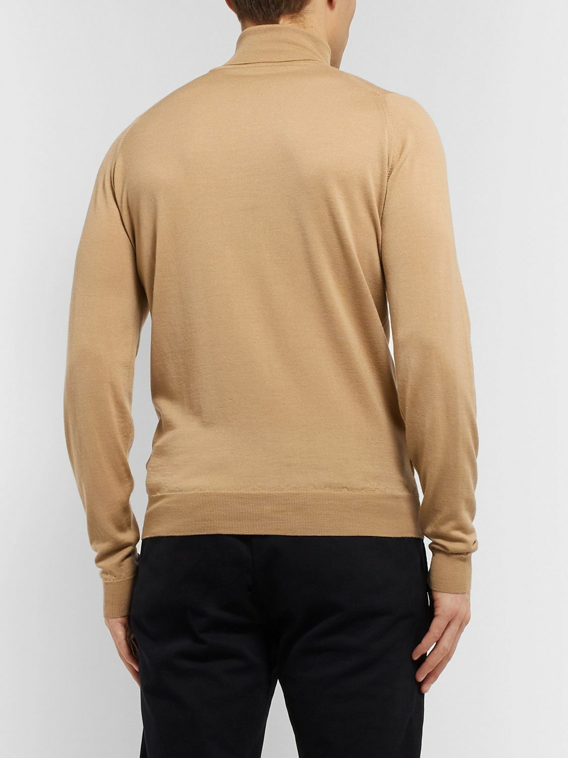 John Smedley - Cherwell Slim-Fit Merino Wool Rollneck Sweater - Brown ...