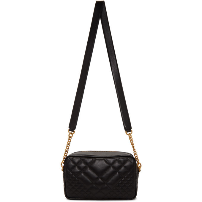 Versace Black Quilted Medusa Tribute Camera Bag Versace