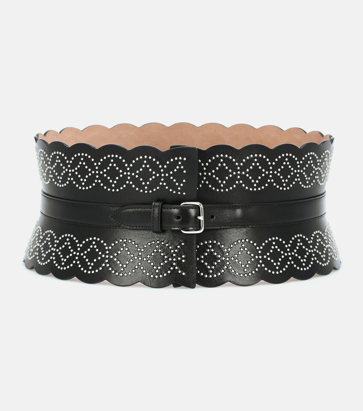Alaïa Studded wide leather belt ALAÏA