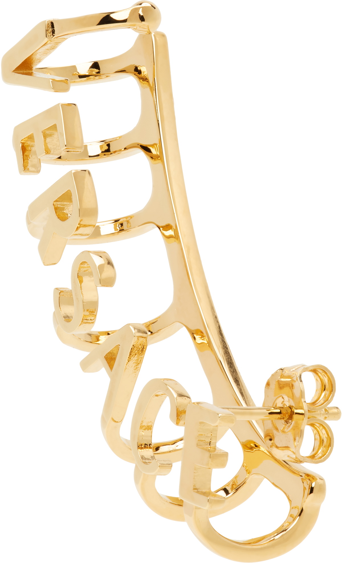 Versace Gold Logo Single Earring Versace