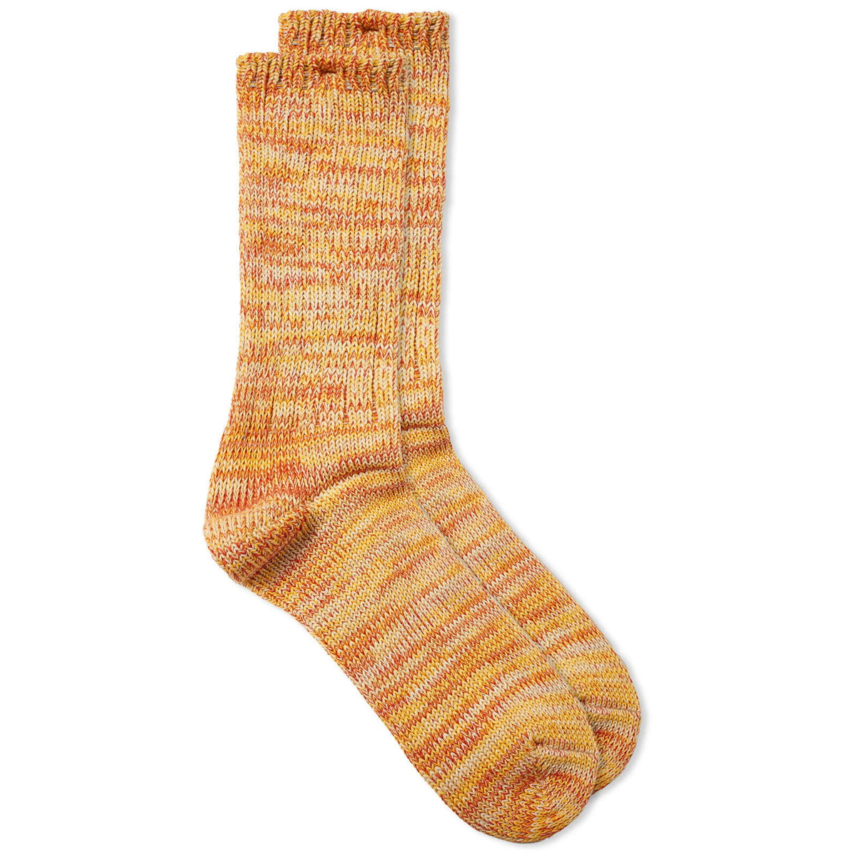 Anonymous Ism 5 Colour Mix Crew Sock in Yellow Anonymous Ism