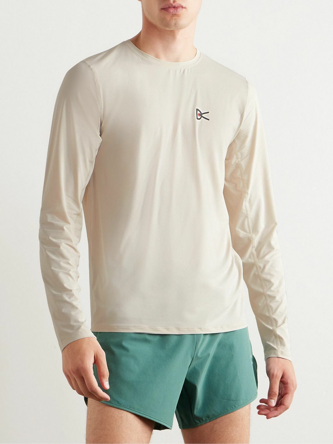 DISTRICT VISION - Aloe Perforated Logo-Print Stretch-Jersey T-Shirt ...
