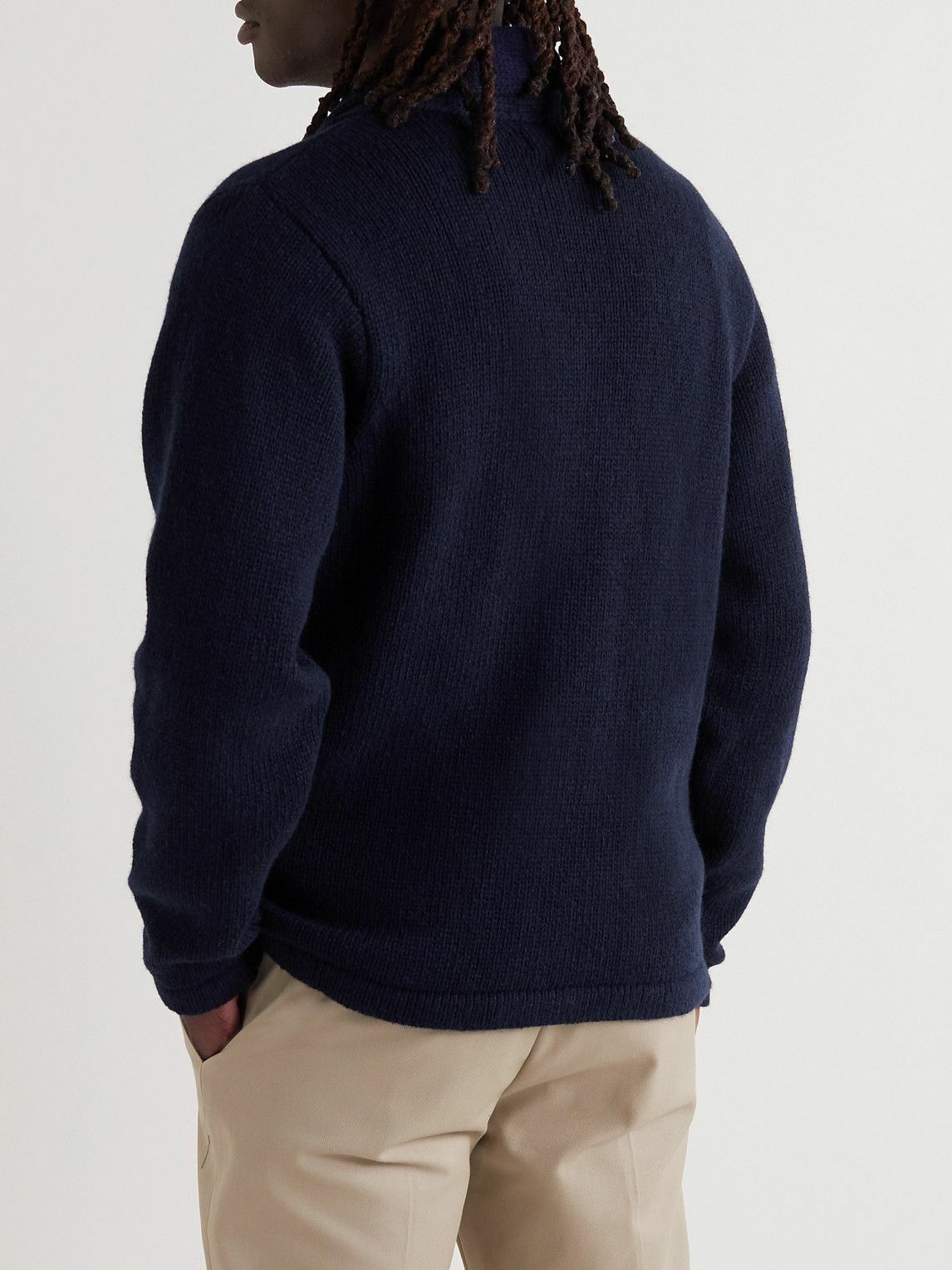 Universal Works - Colvin Shawl-Collar Wool-Blend Cardigan - Blue ...