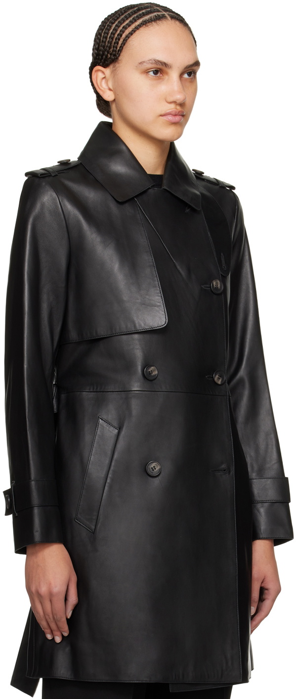 MACKAGE Black Mely Leather Coat Mackage