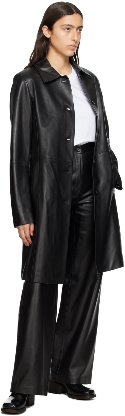Loulou Studio Black Uvon Leather Coat Loulou Studio