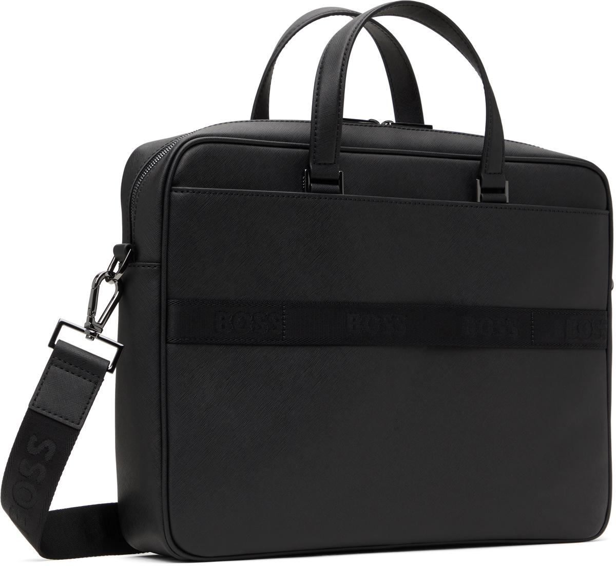 BOSS Black Monogram Panel Briefcase BOSS