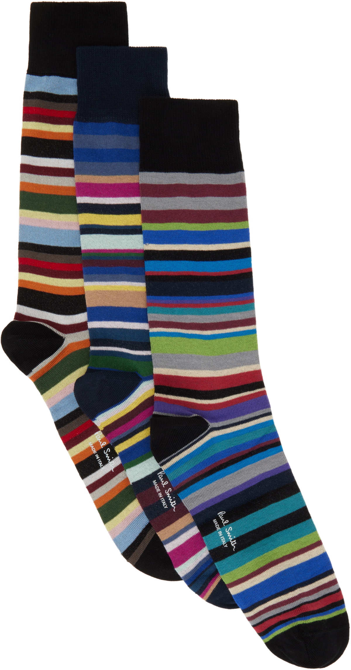 Paul Smith Three-Pack Multicolor Mix Stripe Socks Paul Smith
