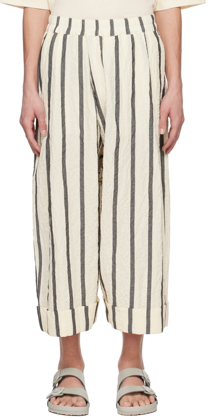 Toogood Beige & Black 'The Acrobat' Trousers Toogood