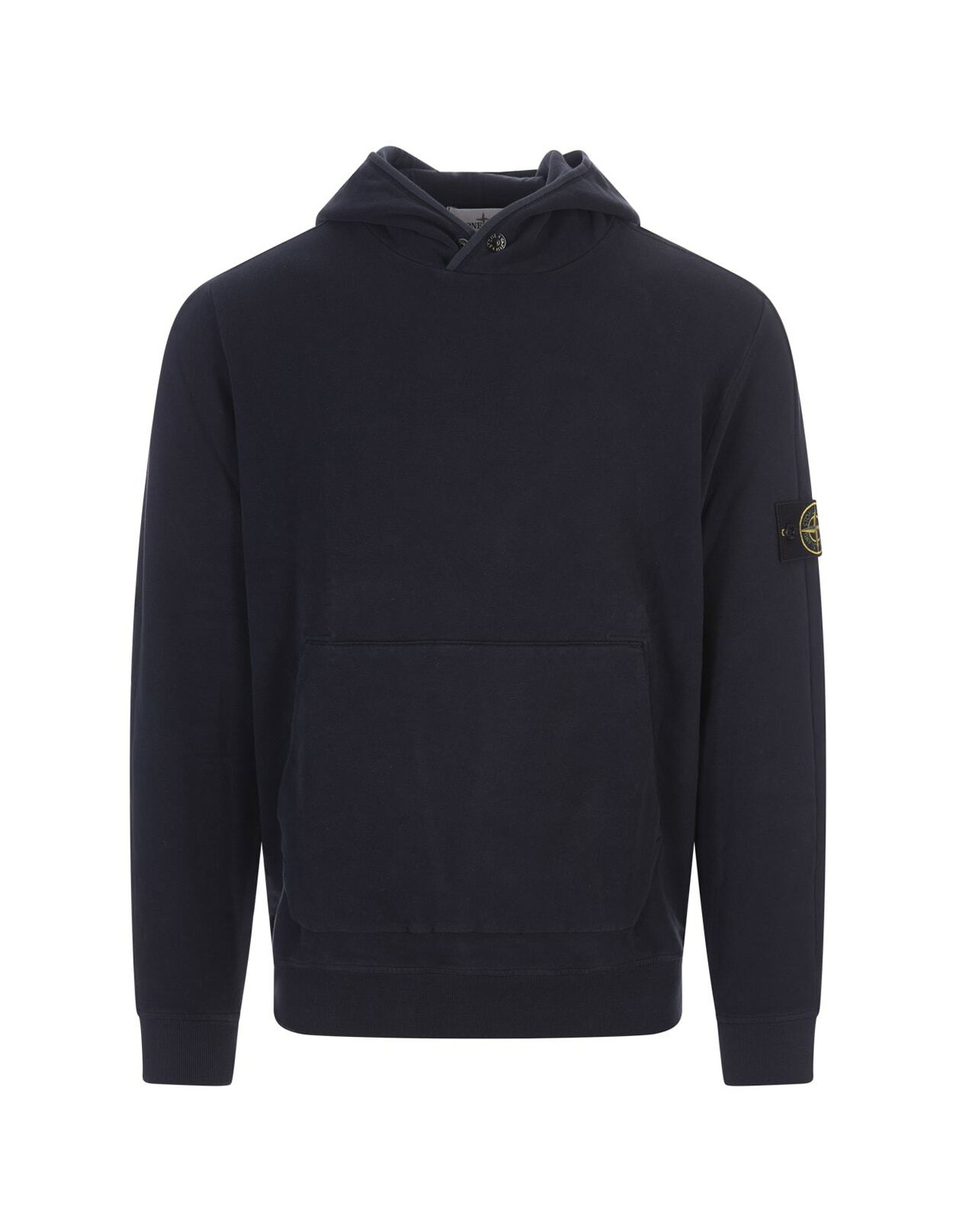 Stone Island Navy Blue Sweatshirt With Lined Hoodie Stone Island