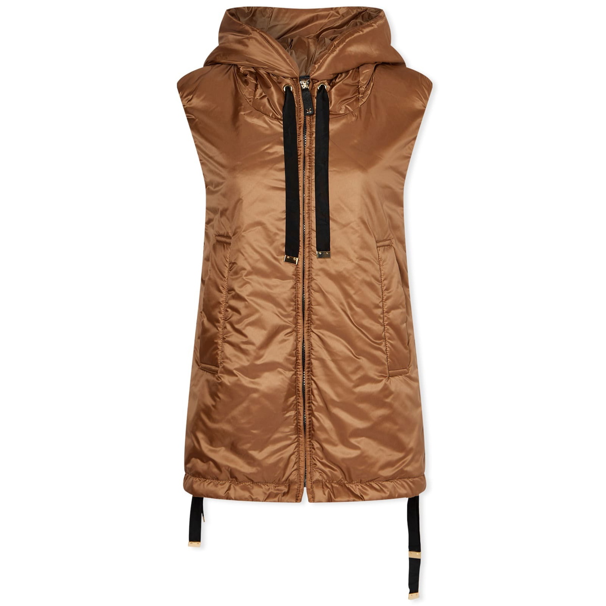 Max Mara Women's Greengo Short Gilet Jacket in Caramel Max Mara