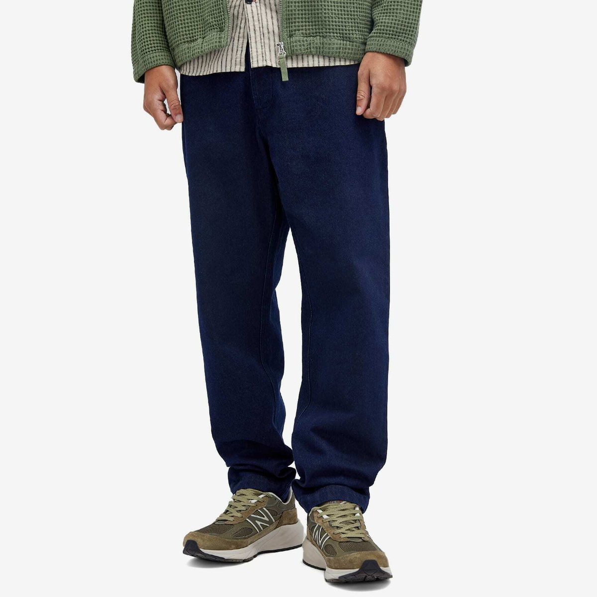 Universal Works Men's Denim Military Chinos in Indigo Universal Works