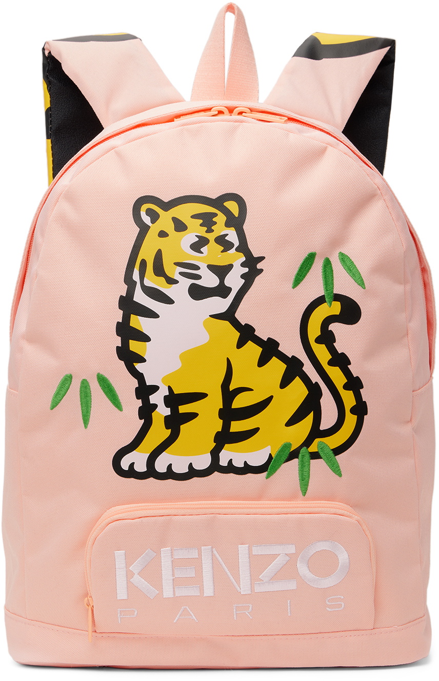 Kenzo Kids Pink Kenzo Paris Kotora Backpack Kenzo
