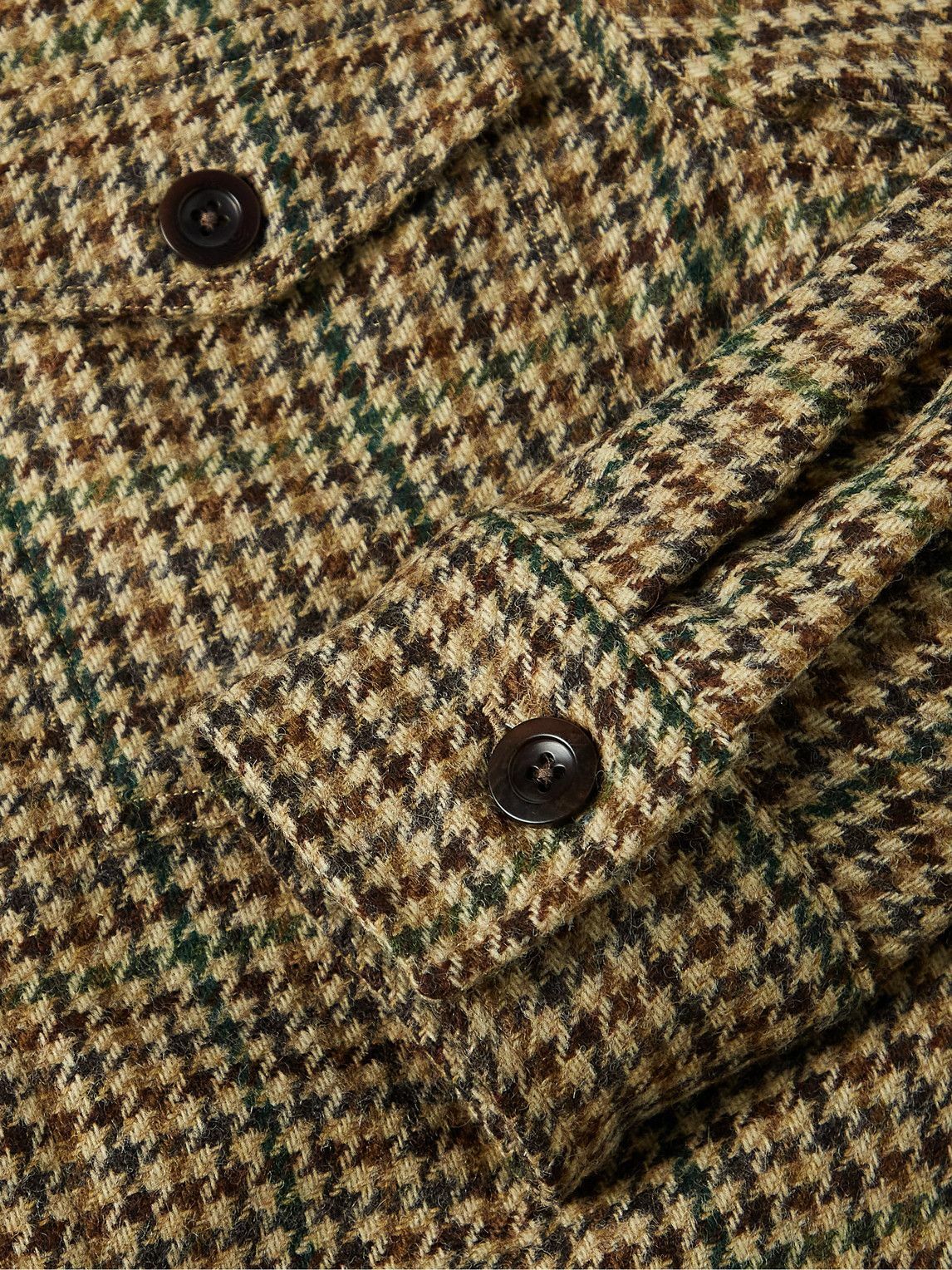 Sid Mashburn - Houndstooth Wool-Tweed Overshirt - Brown Sid Mashburn