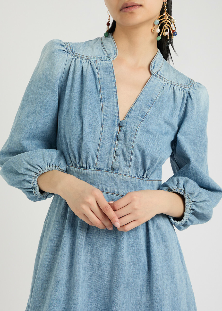 Zimmermann Lucky Denim Midi Dress Zimmermann