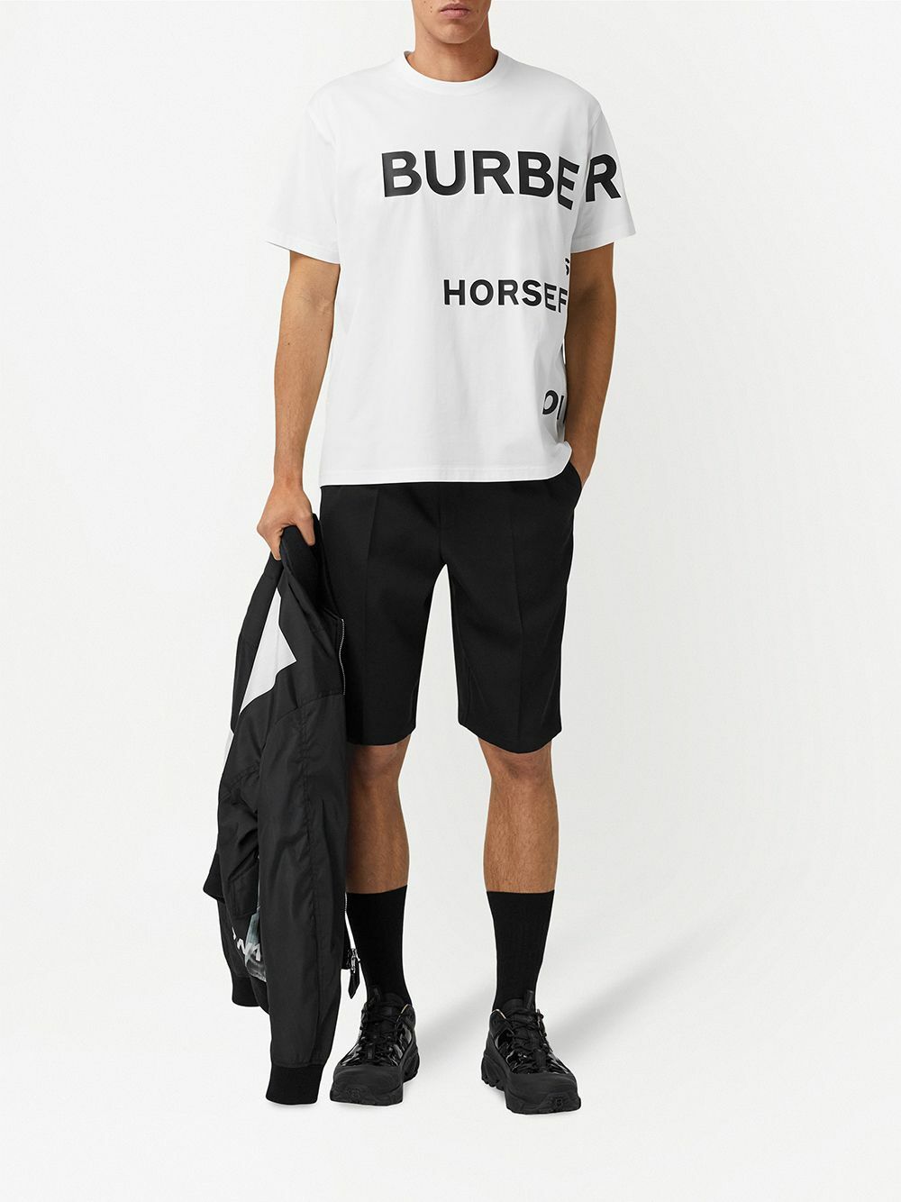 BURBERRY - Horseferry Logo Cotton T-shirt Burberry