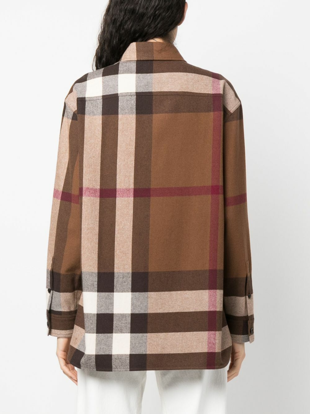 BURBERRY - Check Motif Wool Shirt Burberry