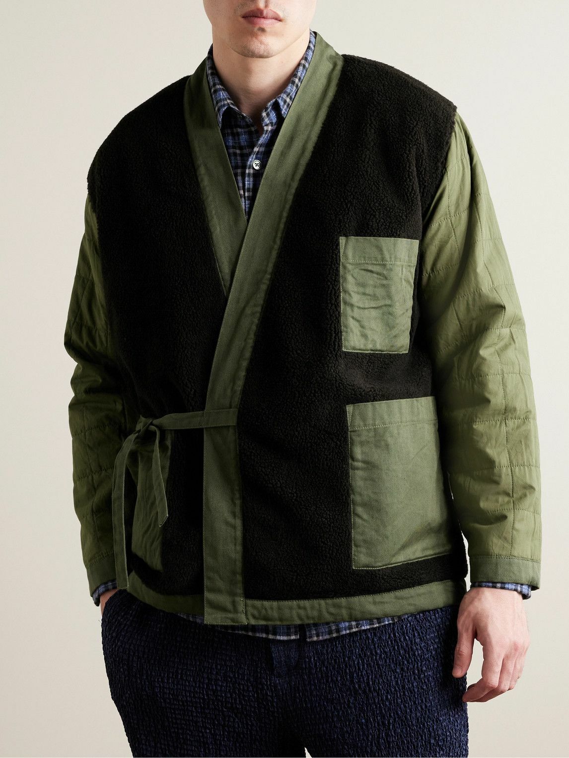 Universal Works - Kyoto Reversible Cotton-Twill and Recycled-Fleece ...