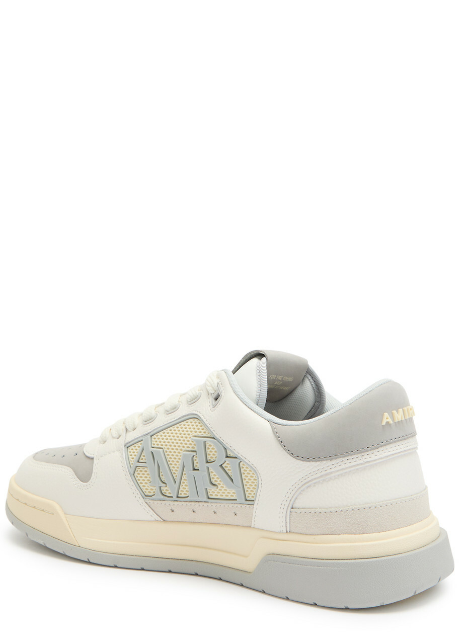 Amiri Classic Panelled Grained Leather Sneakers Grey Amiri