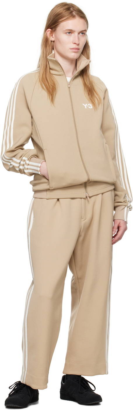 Y-3 Beige 3-Stripes Track Jacket Y-3