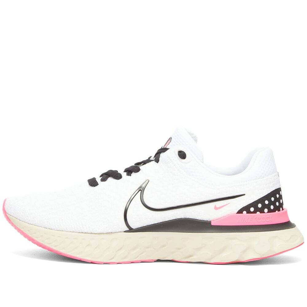 Nike Men's React Infinity Run Flyknit 3 Sneakers in White/Black/Pearl ...