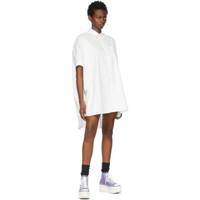 R13 White Boxy Button Up Dress R13