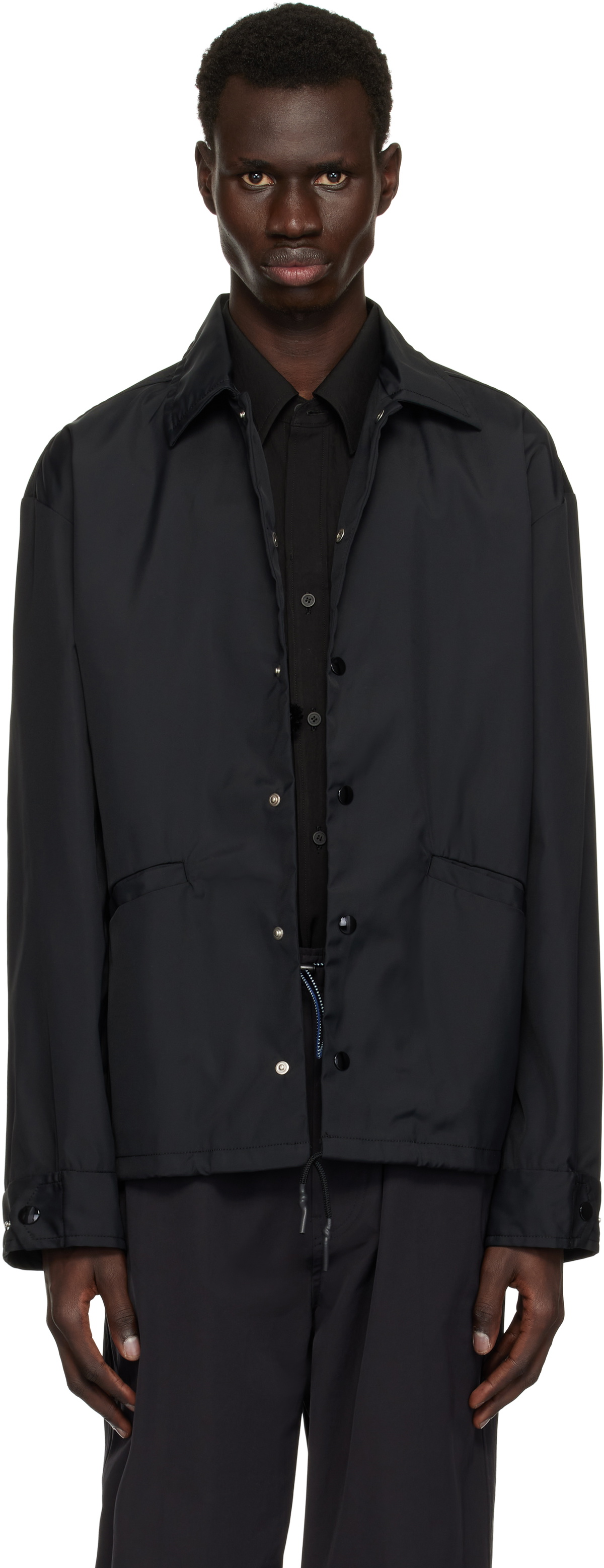Toga Virilis Black Nylon Ox Jacket Toga Virilis