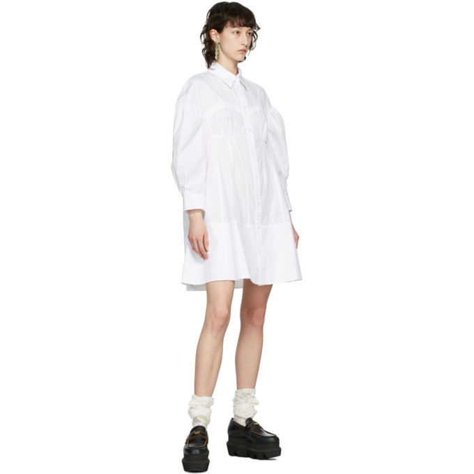 Simone Rocha White Corset Shirt Dress Simone Rocha
