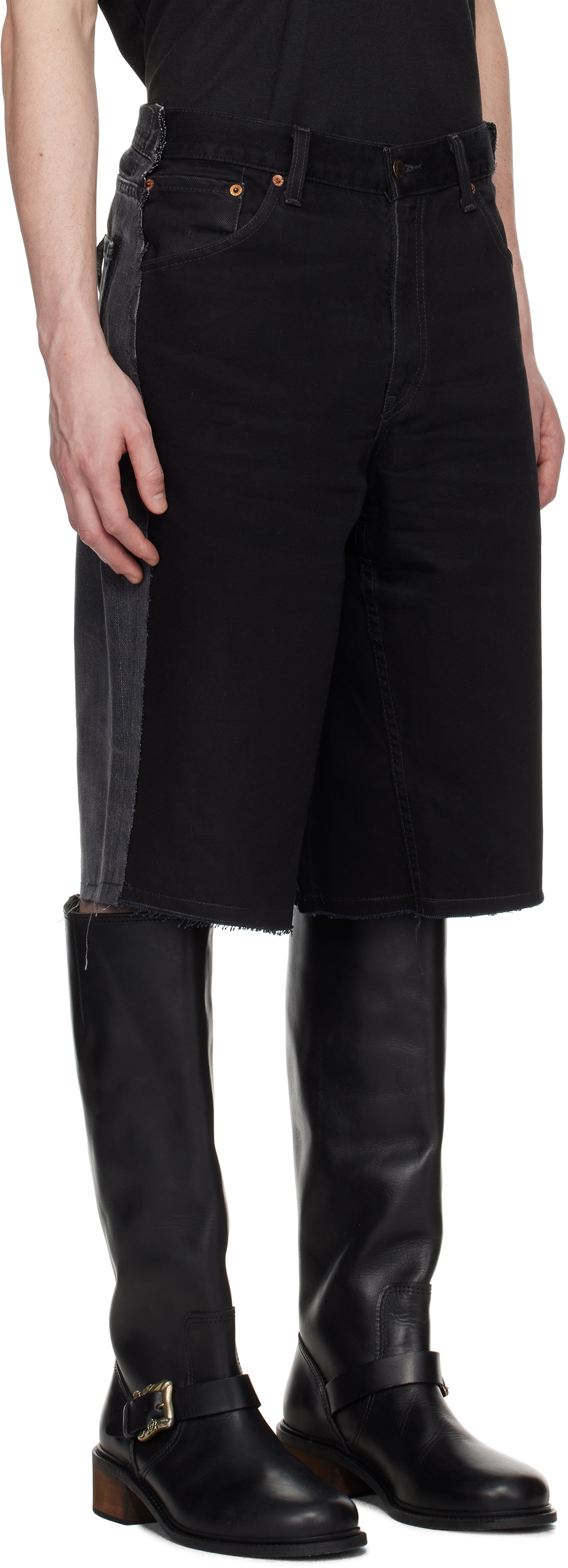 Prototypes Black New Denim Shorts PROTOTYPES