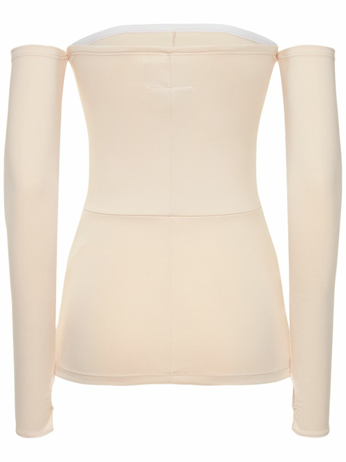 MM6 MAISON MARGIELA - Stretch Jersey Off-the-shoulder Top MM6 Maison ...
