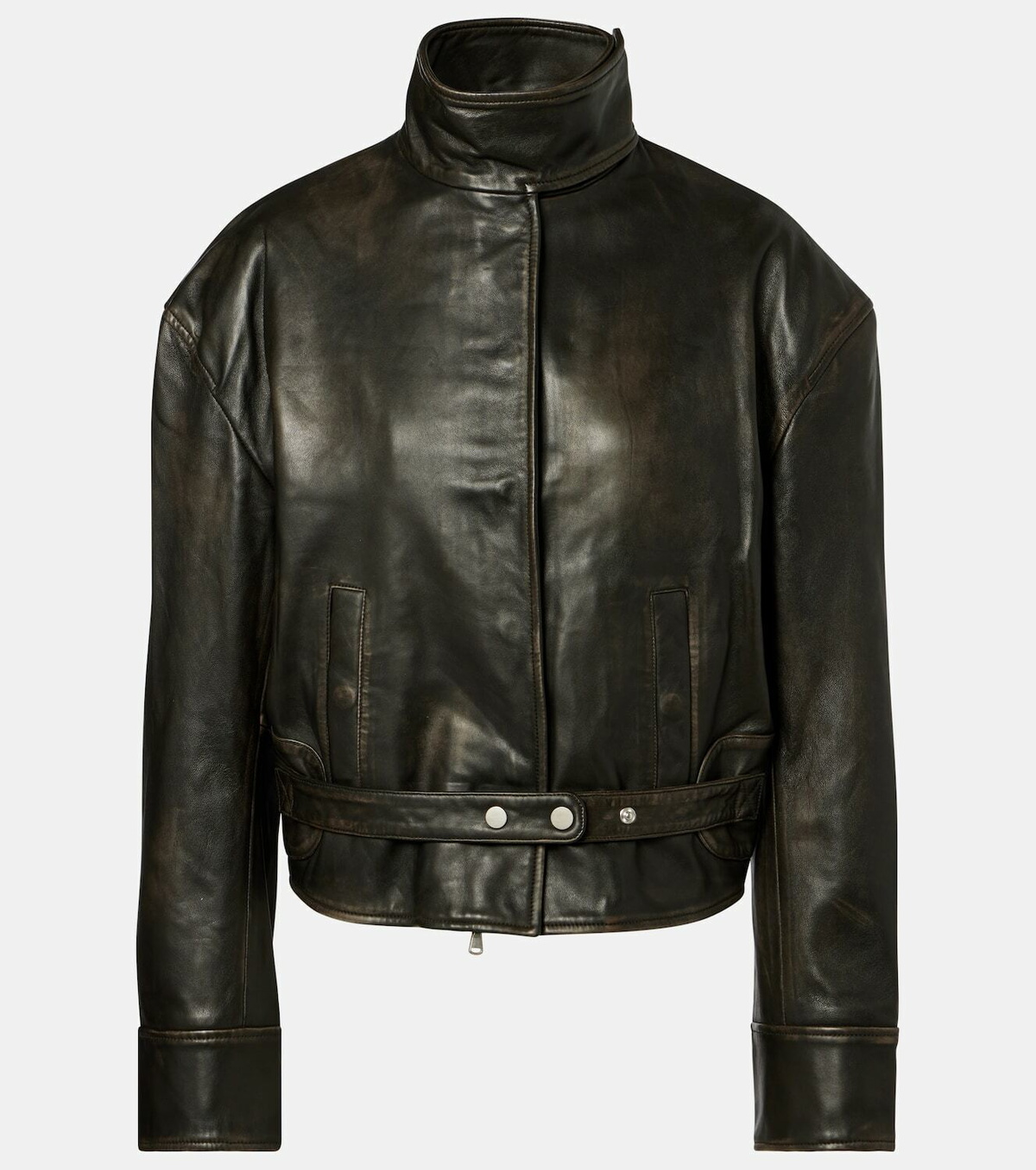 Christopher Esber Burnished Eddie leather bomber jacket Christopher Esber