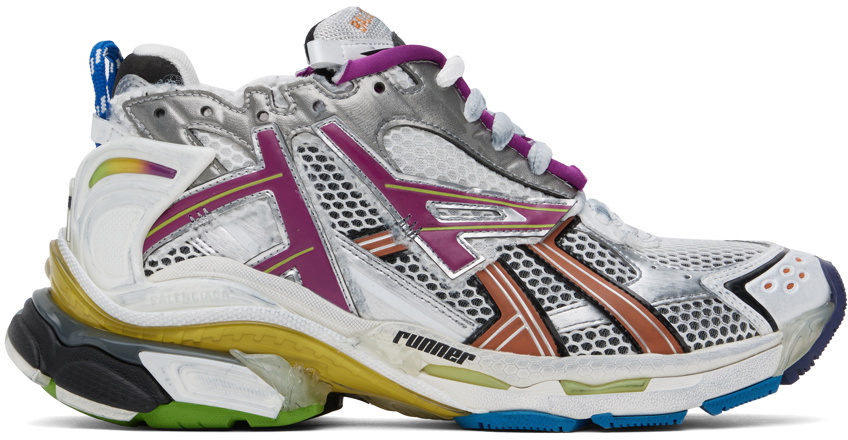 Balenciaga Gray & Multicolor Runner Sneakers Balenciaga