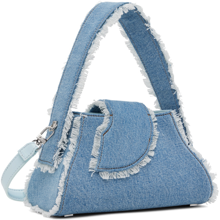 GCDS Blue Comma Small Denim Bag GCDS