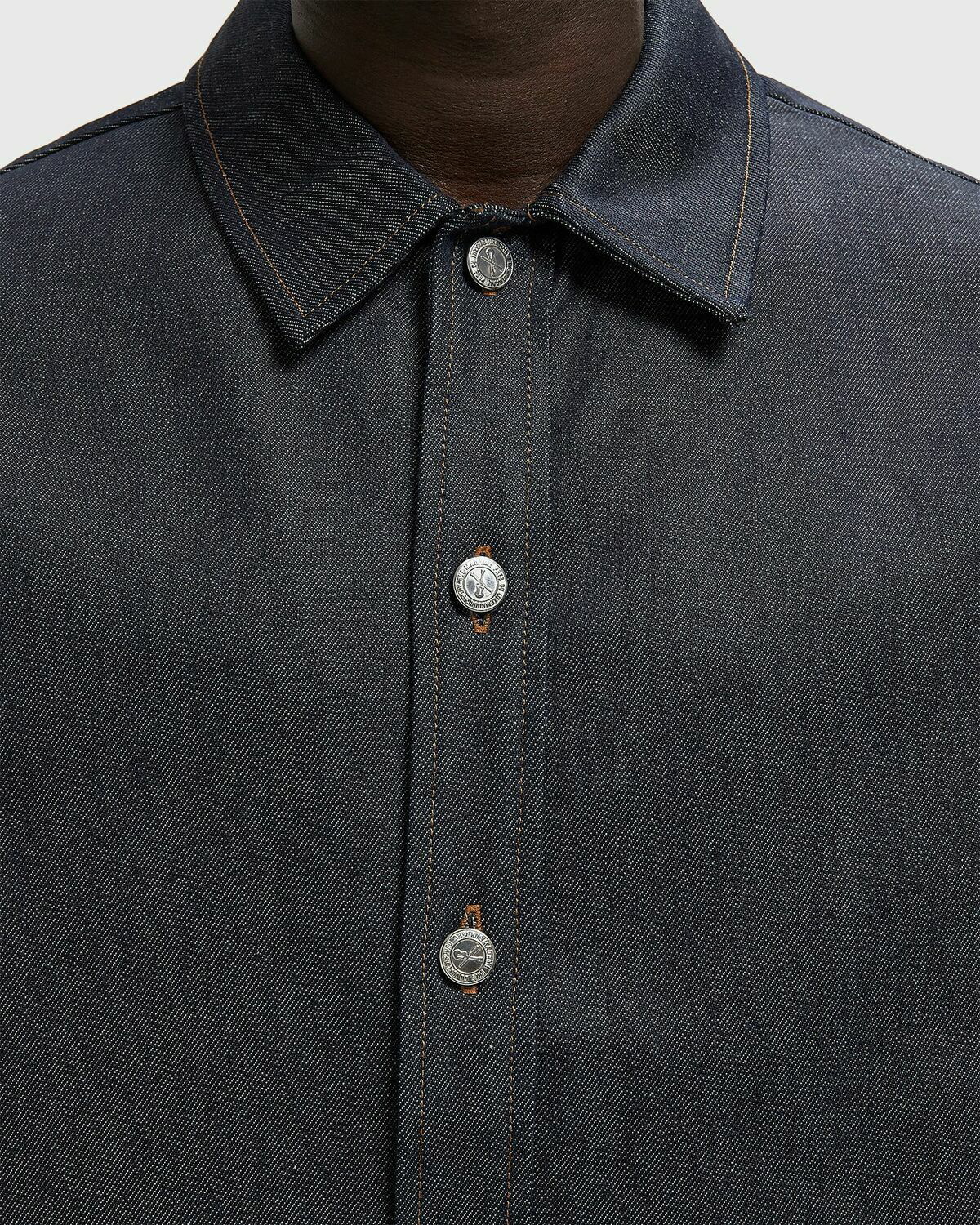 A.P.C. DENIM STRETCH BRUT SAISONNIER Blue Mens Longsleefe A.P.C.