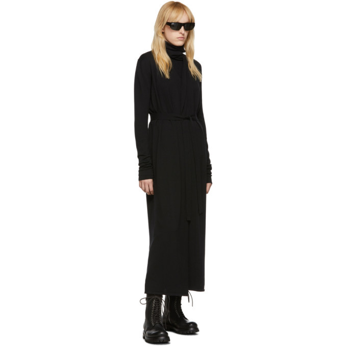 Rick Owens Black Bathrobe Dress Rick Owens
