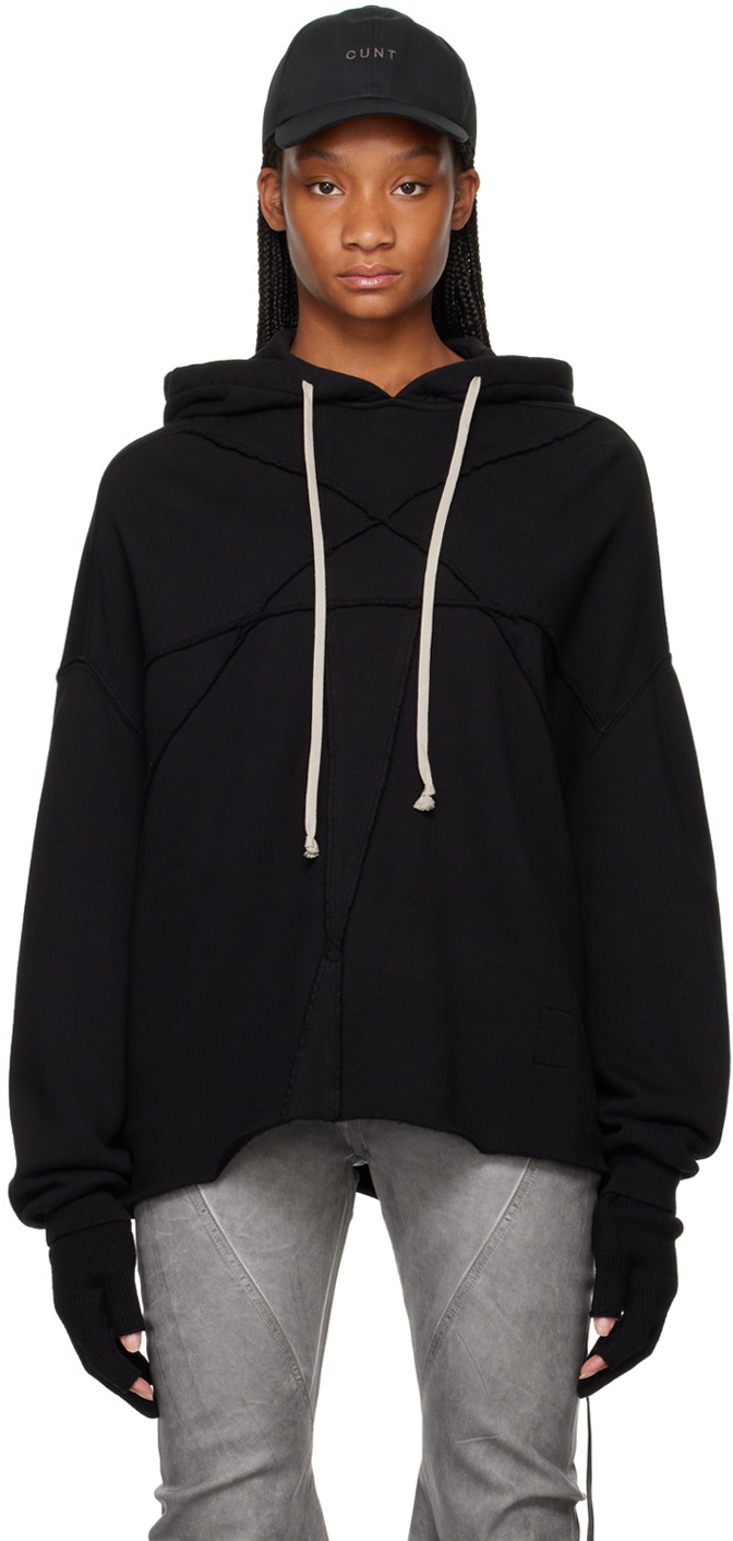 Rick Owens DRKSHDW Black Crater Hoodie Rick Owens Drkshdw